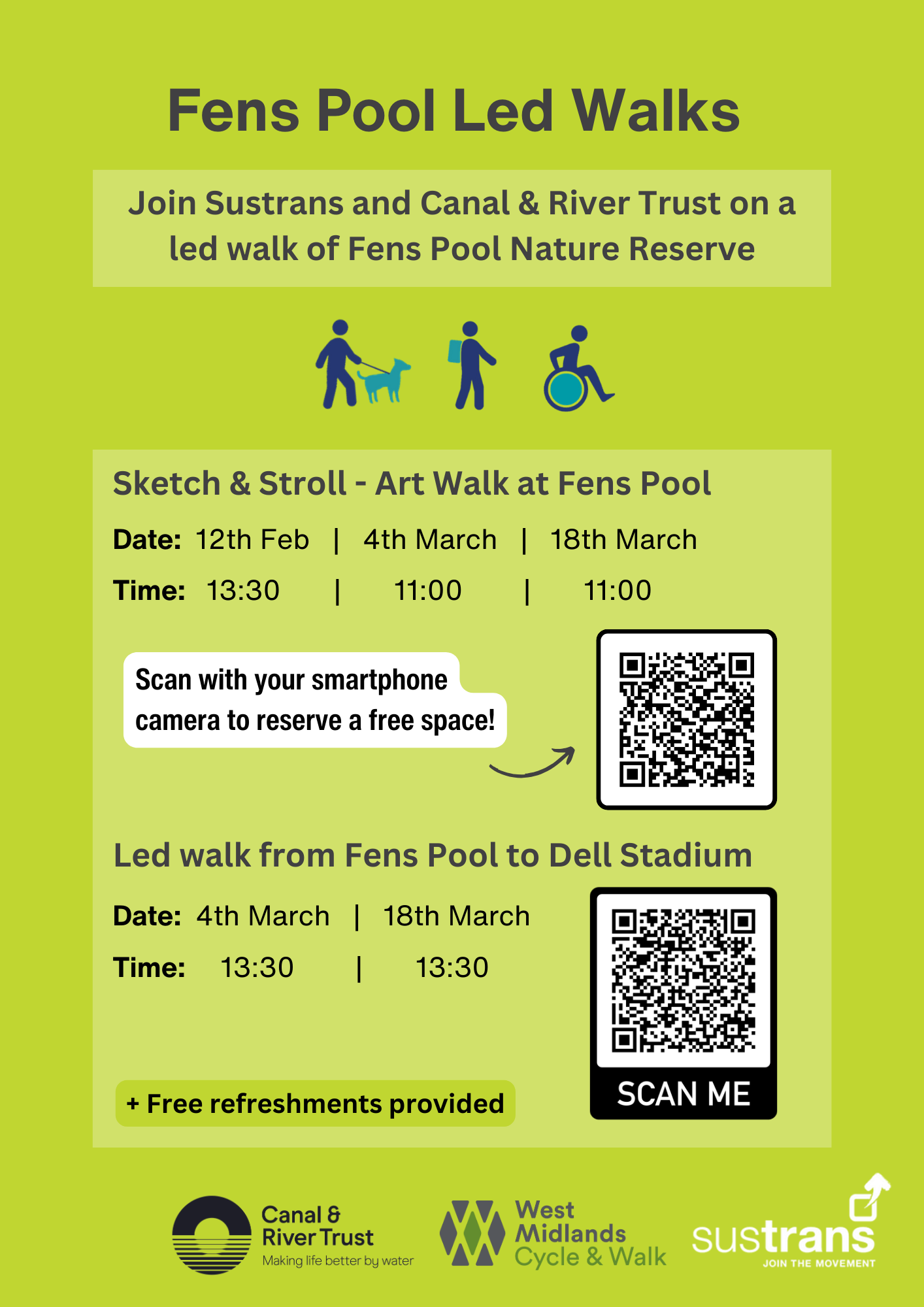 Fens Pool (Pensnett, Dudley) to Dell Stadium Walk with Sustrans and ...