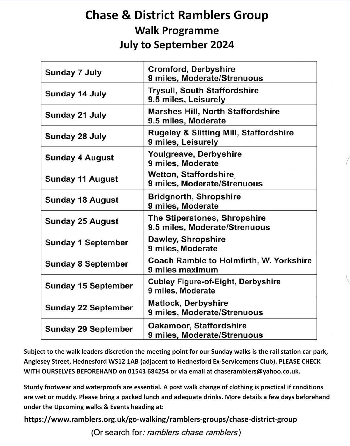 Walk Programme Q3 2024 - Ramblers