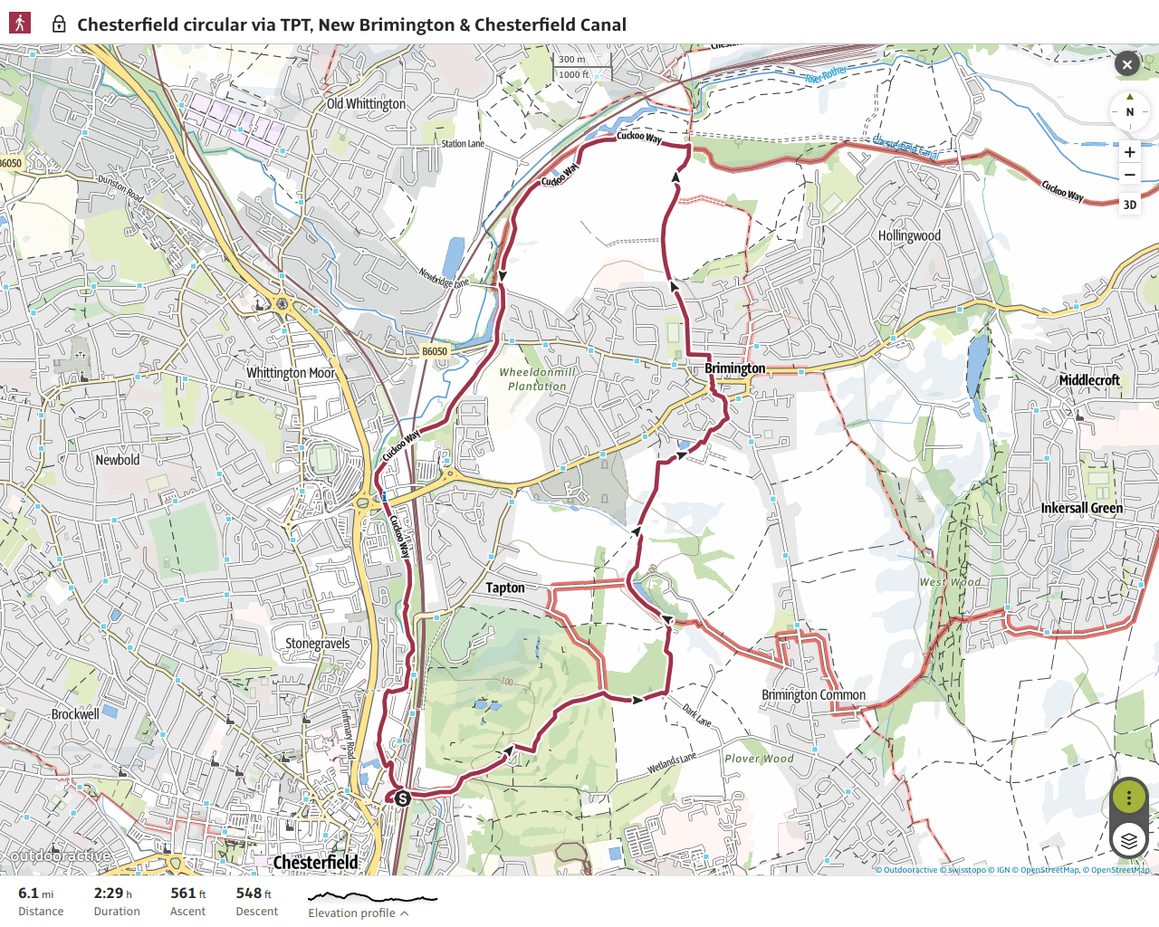 A circular walk from Chesterfield - SEE NOTE - Ramblers