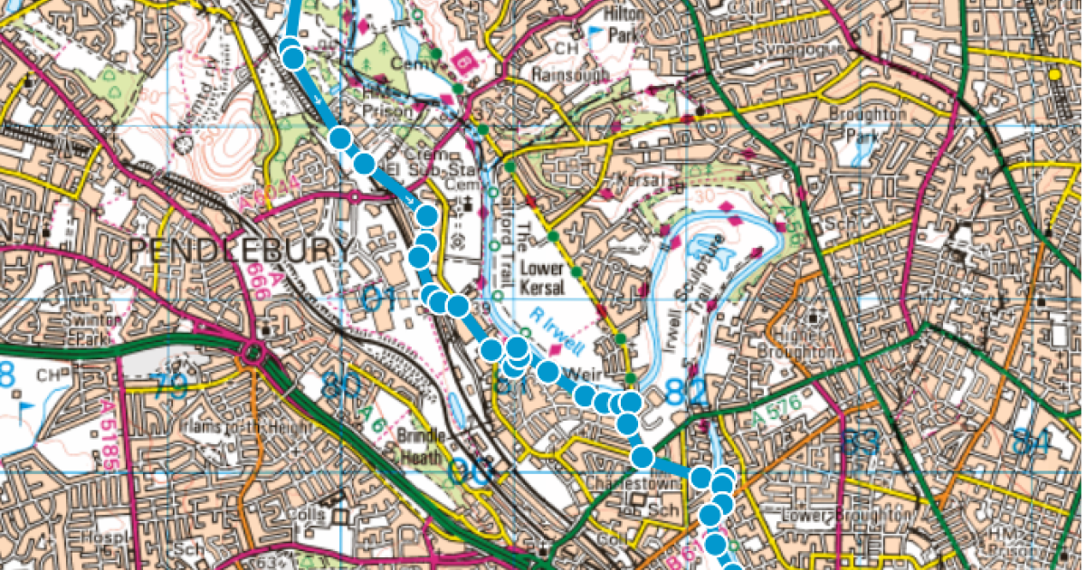 Prestwich to Manchester linear - Ramblers