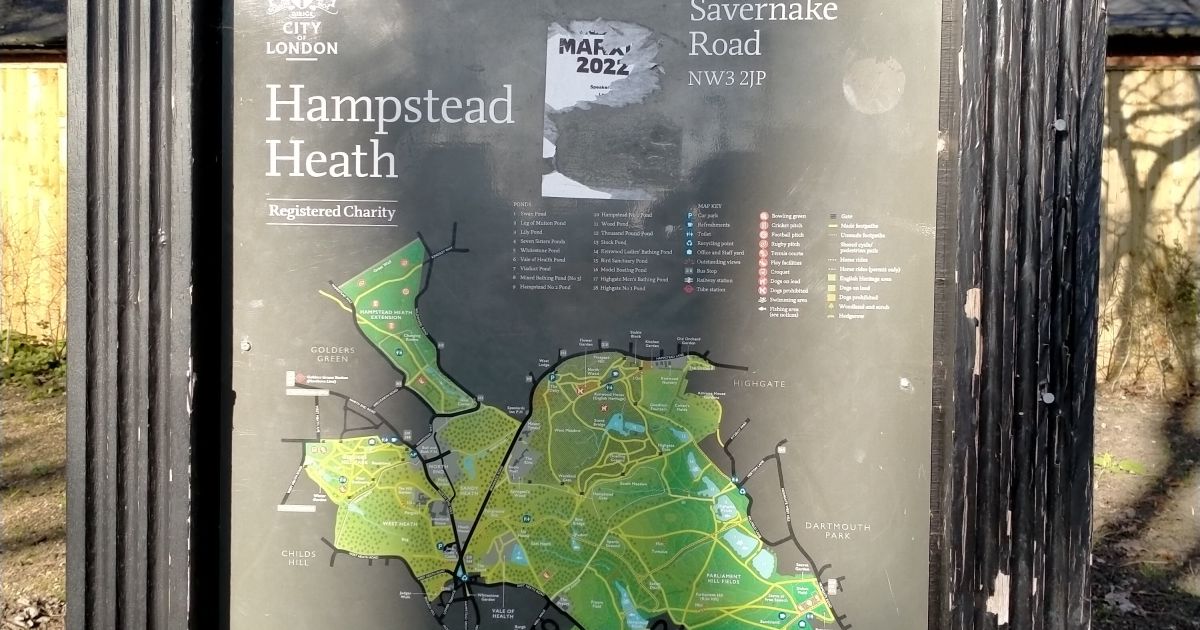 Hampstead Heath picturesque, views, haunt of poets and artists. - Ramblers