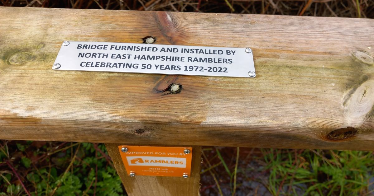 A walk to inspect the bridge commemorating the group’s 50th anniversary ...