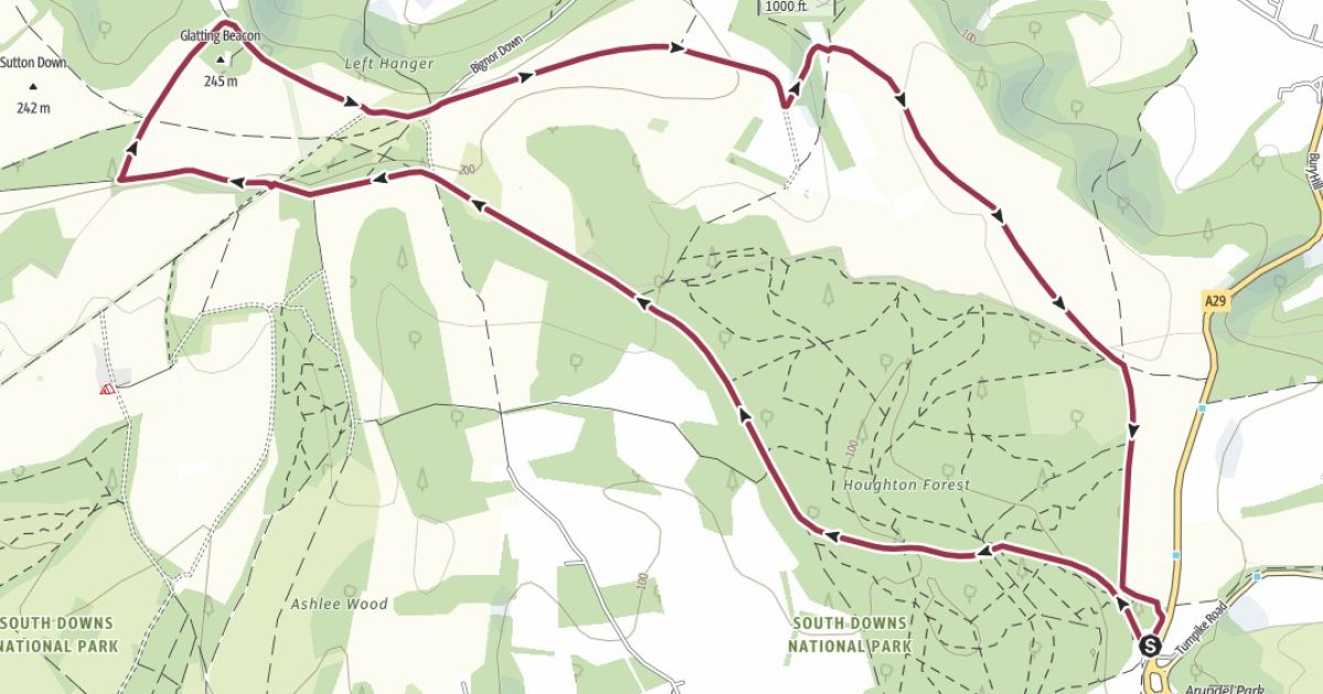 Whiteways-Houghton Forest-Glatting Beacon-Bignor Hill - Ramblers